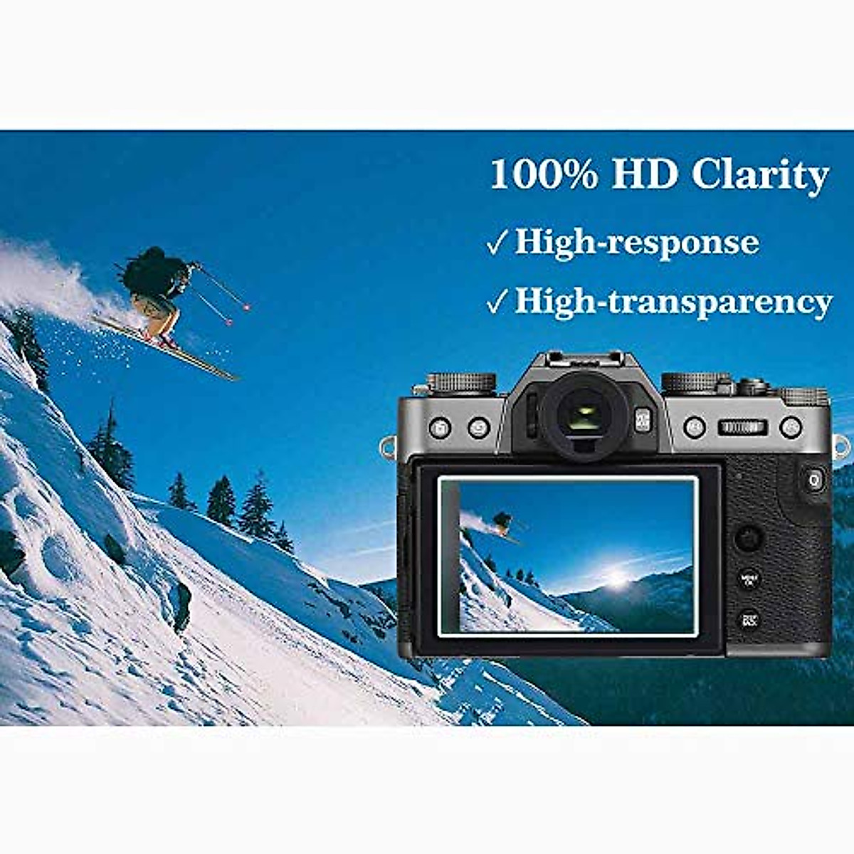 ULBTER X-S10 Screen Protector for Fujifilm X-T30 X-T20 X-T10 X-E3 Fuji X-S10 X-T30 XF10 X-T100 X-A1 X-A2 Digital Camera, 0.3mm 9H Hardness Tempered Glass Flim Anti-Scrach Anti-Fingerprint -3 Pack