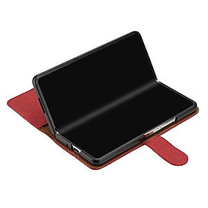 Phone Flip Case Compatible with Samsung Galaxy Z Fold 5 2023 Case, Samsung Galaxy Z Fold 5 Wallet Case Slim PU Leather Phone Case Flip Folio Leather Case Card Holders Shockproof Protective Case with W