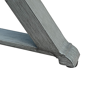 GDFStudio Modern Outdoor Aluminum Dining Bench, Dark Gray