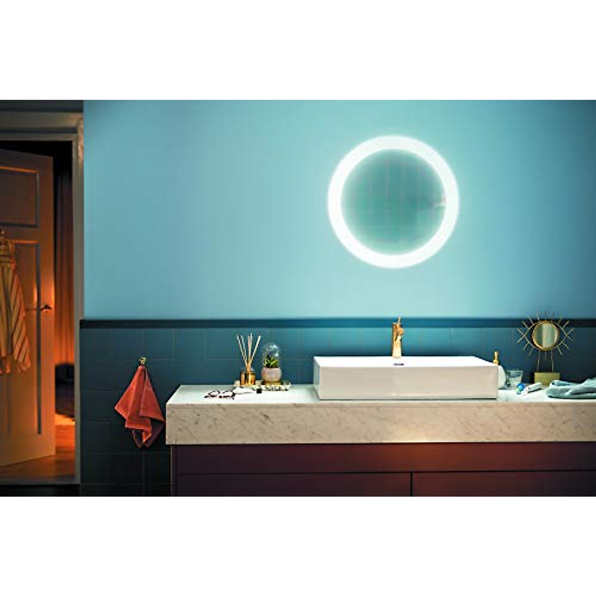 Philips Hue White Ambiance Adore Smart Lighted Mirror with Dimmer Switch (Requires Hue Hub, Works with Amazon Alexa, HomeKit & Google Assistant)