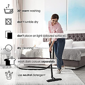 Premium Faux Sheepskin Fur Rug White - Large White Shag Rug - Best Extra Long Shag Pile Carpet for Bedroom Floor Sofa - Soft Fur Area Rug (2.3x5, White)