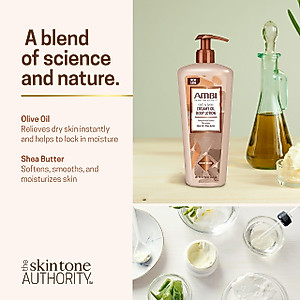 Ambi Soft & Even Creamy Oil Body Lotion | Dry Skin Relief | Fast-Absorbing | No Greasy After Feel | 12 Ounce