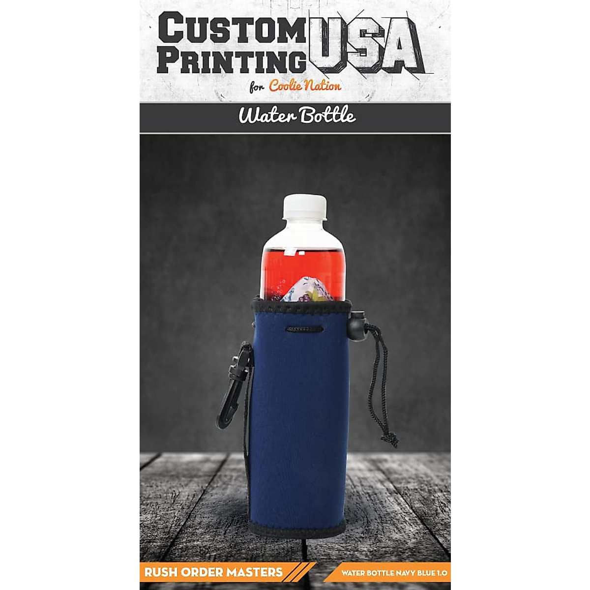 2 Colors Blank Water Bottle Coolie Packs, Purple and Navy Blue Water Bottle Coolie, Neoprene Water Bottle Coolies, Standard Purple and Navy Blue Water Bottle Packs Coolie (2) 1.0 Count