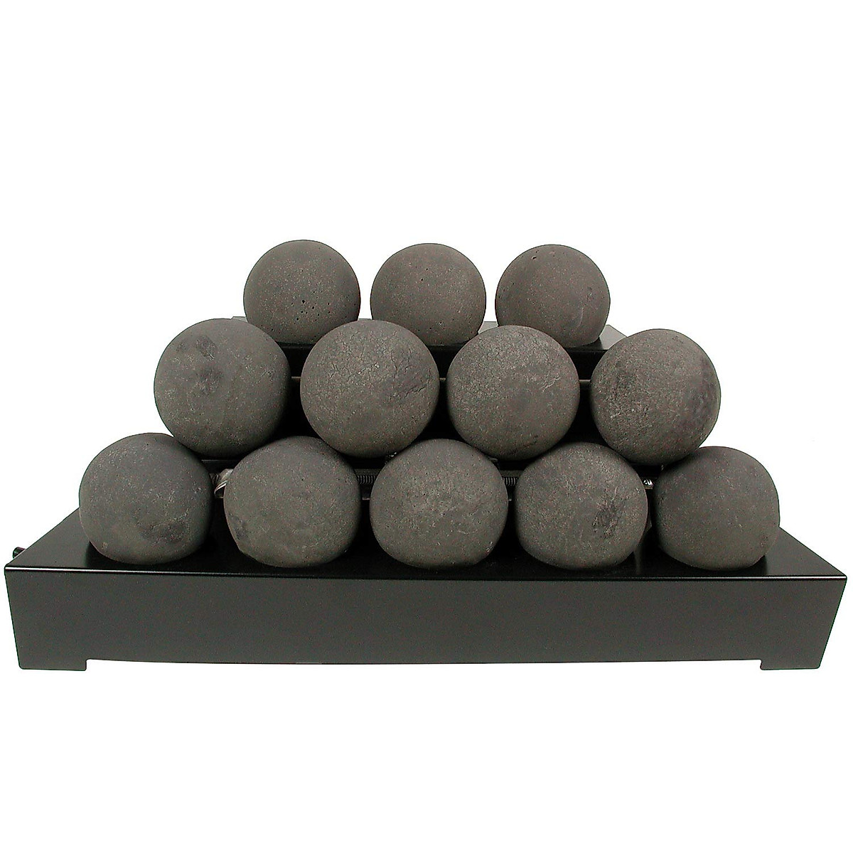 Rasmussen Alterna Vent Free FireBalls Burner Kit (AFB24-BL-AFB24-RE-B-N), 24-Inch, Safety Pilot with Variable Flame Remote, Natural Gas, Smooth FireBalls/12 Pieces/Black