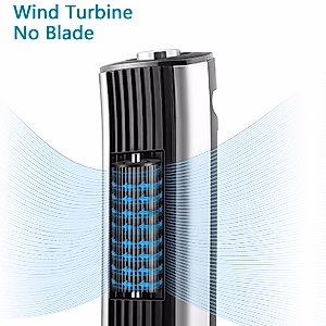 Small Oscillating Tower Fan, 14 Inch Ultra-Slim Quiet Desk Fan, Personal Table Fan, 2 Speed Settings and 2 Modes, Indoor Standing Fans for bedside Office Home Tabletop