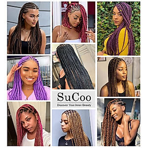 SuCoo Braiding Hair Extensions High Temperature Synthetic Fiber Jumbo Braiding Hair Extensions Crochet Twist Braids with Small Free Gifts 24inch 3pcs/lot(Dark Green)