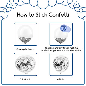 COKAOBE Black and Silver Balloons Garland Kit, 124pcs Black Metallic Silver Confetti Balloon Arch Kit for Wedding Engagements Birthday Graduation Baby Shower Celebrations Anniversary Party Decorations