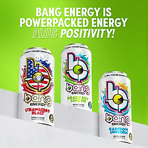 Bang Energy Key Lime Pie, Sugar-Free Energy Drink, 16-Ounce (Pack of 12)