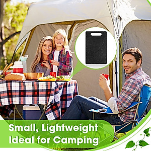 2 Pcs Small Cutting Board for Kitchen Mini Plastic Cutting Board Set Bar Dishwasher Safe Granite Color Cutting Board for Camping Food Fruits Prep Vegetables Easy Grip (Black, 6" x 10")