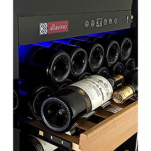 Allavino 24" Wide Vite II Tru-Vino 99 Bottle Dual Zone Stainless Steel Right Hinge Wine Refrigerator