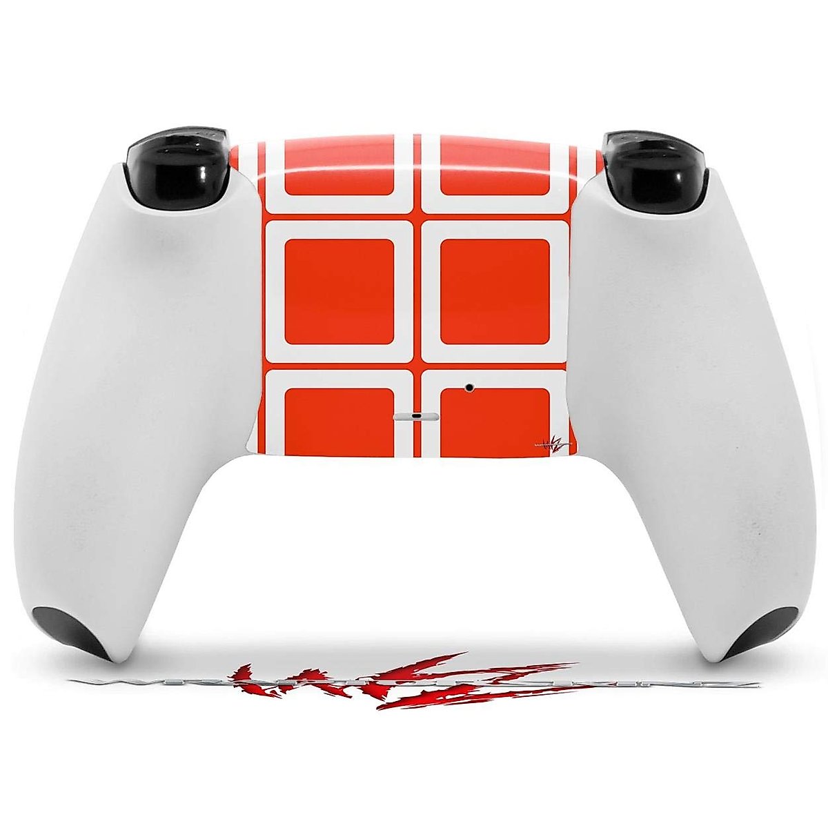 WraptorSkinz Skin Wrap compatible with Sony PS5 DualSense Controller Squared Red (CONTROLLER NOT INCLUDED)