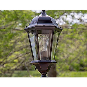 Kenroy Home 93432ORB Villa Waterproof Outdoor Lamp Post Light, Oil-Rubbed Bronze Finish