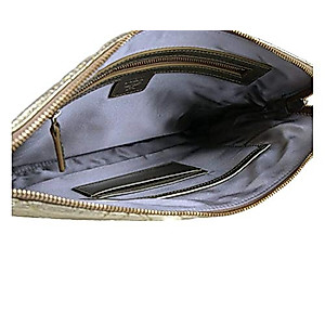 MCM Women's Munichi Gold Metallic Leather Medium Pouch Wristlet MYZ9SKL02DA001