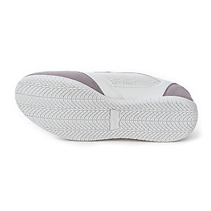 Goodyear Octane Racing Sneaker for Men, Pair, Athletic Auto Racing Footwear with Non-Slip EVA Rubber Soles, Vegan Leather Upper, Mesh Lining - White/Grey/Size: 9