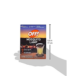 OFF! Refillable Mosquito Lamp, Repels Mosquitoes up to 10 x 10 feet, Protection for up to 6 Hours, 1 Count