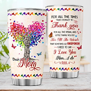 Insulated For Cups Mothers Funny Day Mother Handle Tumblers Women Coffee Mama, Dear Mom Letter, Mom Gifts, Tumbler 20 Oz With Lid And Straw