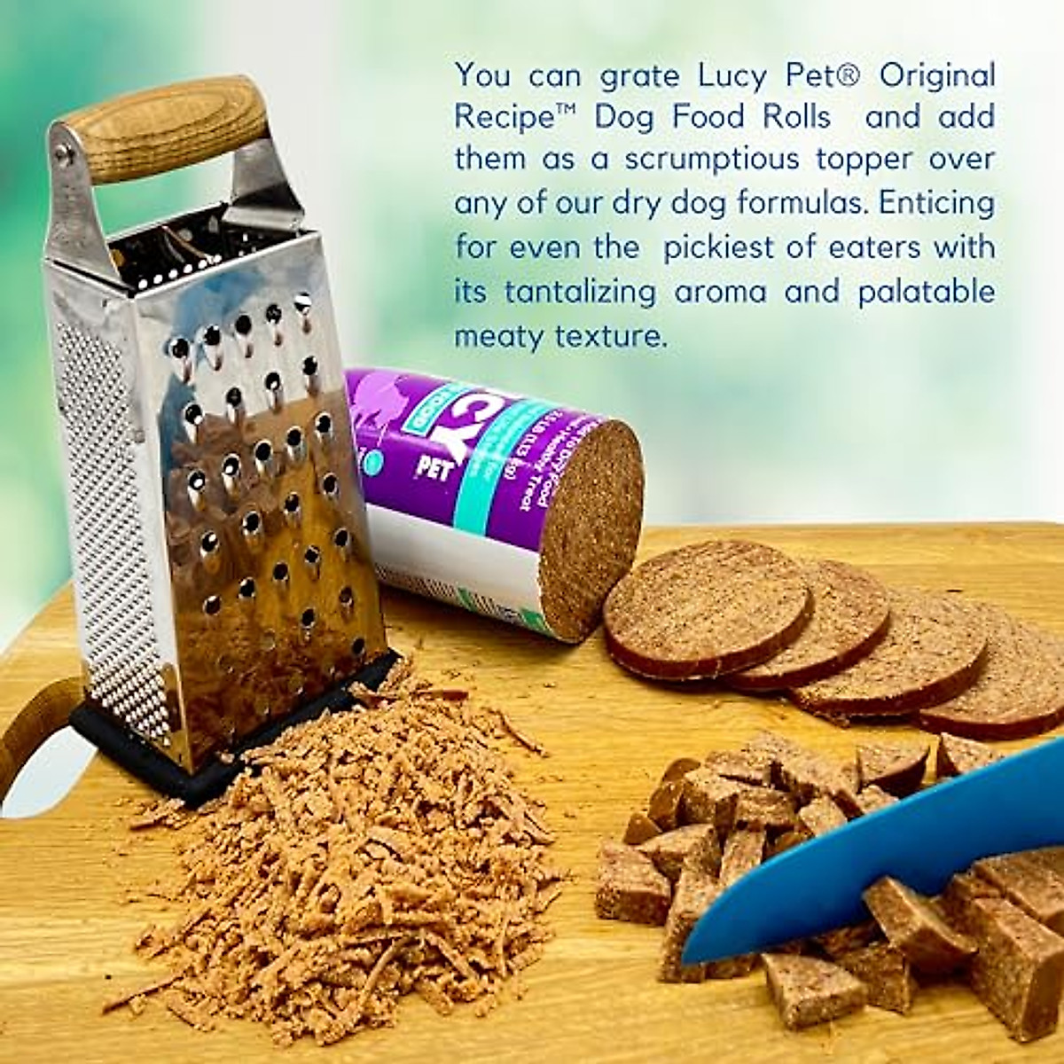 Lucy Pet Products Chicken Formula Dog Food Roll 1 lb, Meaty, Semi-Moist Dog Food (100600073)