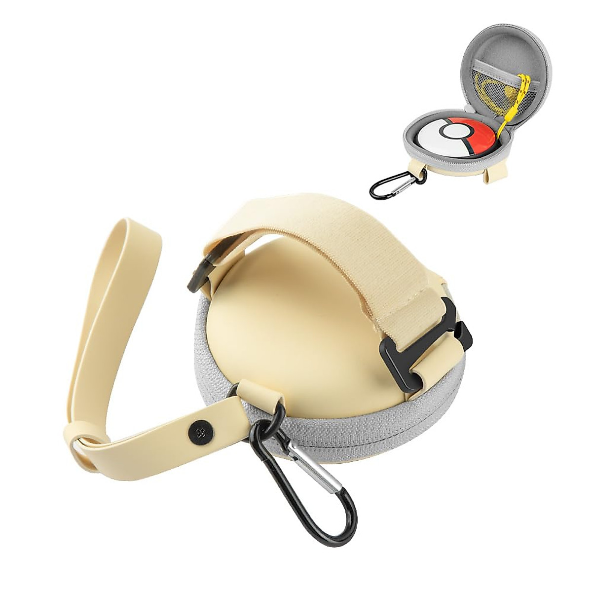 JOYJOM Hard Carrying Case for Go Plus Plus + Accessory, Portable EVA PU Leather Protective Bag Storage Hard Carrying Case for go Plus Plus +2023 (Beige)