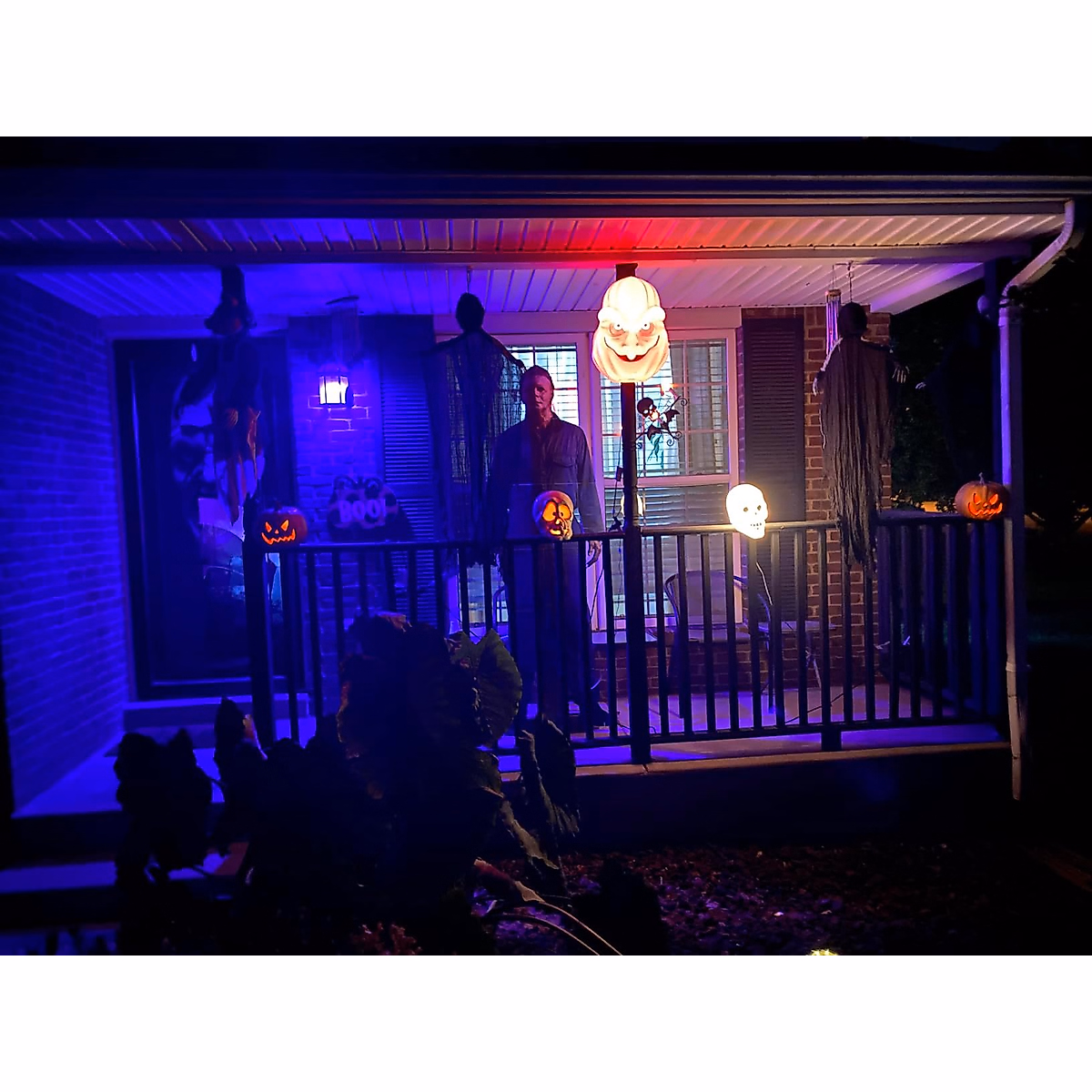 lckellong Life Size Horror Cardboard Cutout Halloween Michael Figure Decorations - Man 1 Blue