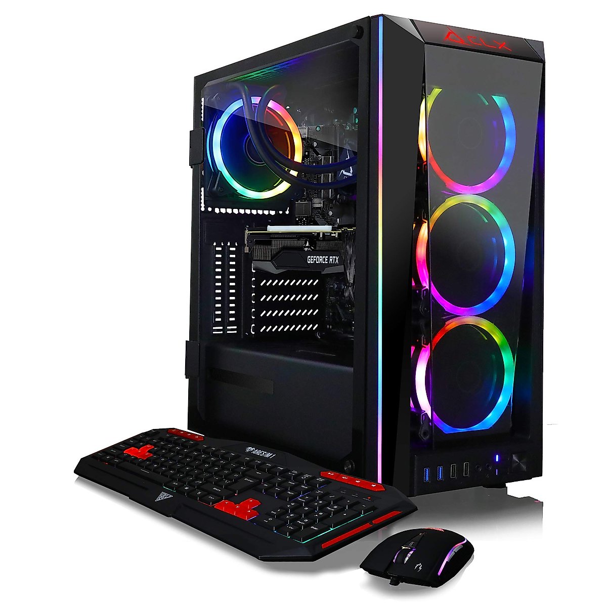 CLX Set TGMSETRTM0B03BM Gaming Desktop - Liquid Cooled AMD Ryzen 7 5800X 3.8GHz 8-Core Processor, 16GB DDR4 Memory, GeForce RTX 3080 10GB GDDR6X Graphics, 240GB SSD, 2TB HDD, WiFi, Windows 11 Home