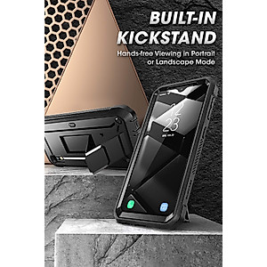 SUPCASE Unicorn Beetle Pro Series Designed for Samsung Galaxy A10e Case(2019 Release), Full-Body Rugged Holster & Kickstand Case with Built-in Screen Protector (Black)