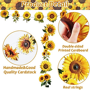 gisgfim 209Pcs Sunflower Bridal Birthday Party Supplies Includes Sunflower Party Plates Napkins Fork Sunflower Tablecloth Banner Hanging Garland Kit for Summer Bridal Shower Party Decorations Set