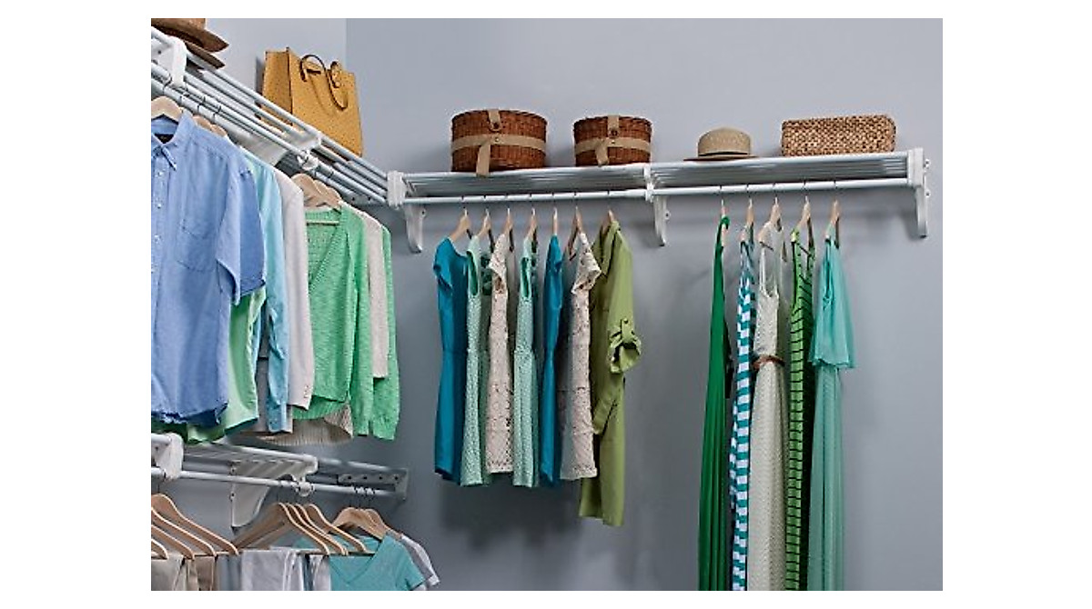 EZ Shelf Walk-in Closet Kit - Expandable, Durable Shelving in White