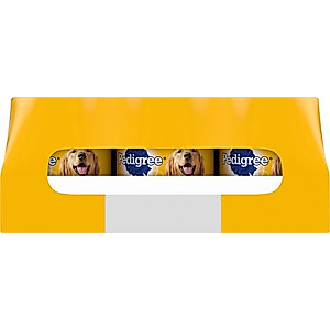 Pedigree Ground Dinner Wet Dog Food Variety Pack, Chicken, Beef and Liver, Beef, Bacon and Cheese, 13.2 Ounce (Pack of 12)