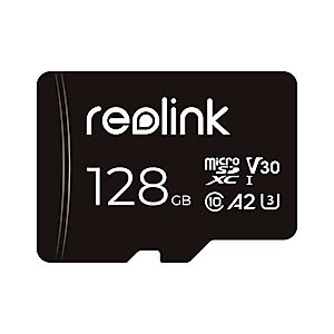 REOLINK 128GB microSDXC UHS-I Memory Card, U3, A2, V30, Class 10, Micro SD Card Compatible with Reolink Security Camera