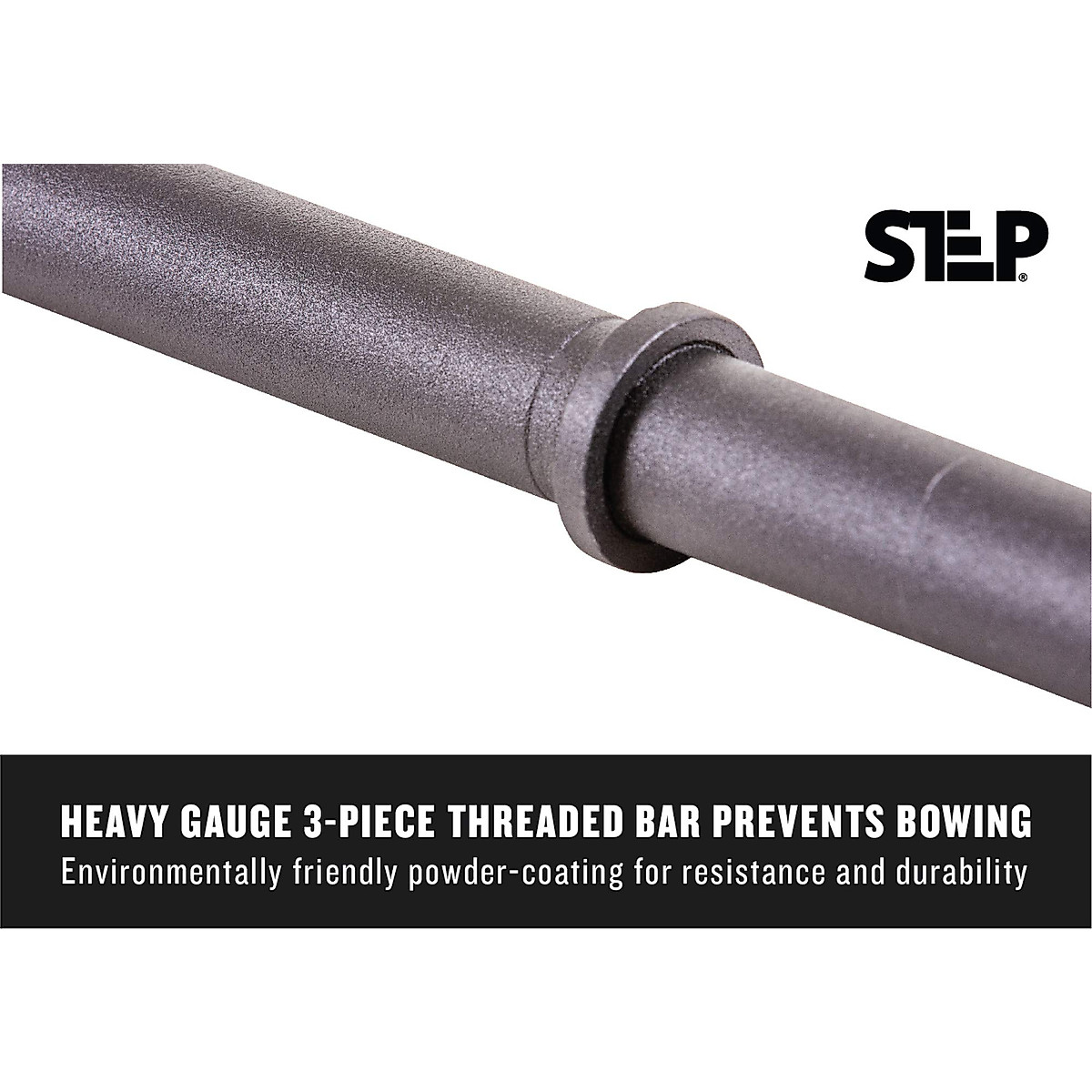 The Step Fitness Deluxe Barbell Weight Set, 60 lbs with Bar, Collars, and Weights