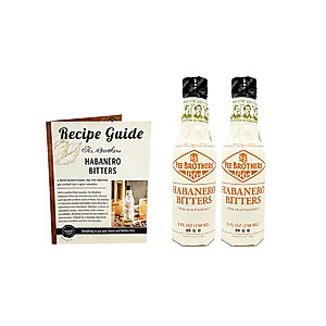 MULMEHË Exclusive Recipe Guide and Fee Brothers Habanero Bitters Gift Bundle, 2 Bottles