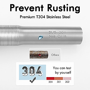 KES Bathroom Sink Drain Stopper with Overflow, Pop Up Drain with Detachable Hair Catcher for Lavatory Vanity Vessel Sink, Brushed Nickel 2 Pack, ALL Metal Rustproof 304 Stainless Steel, S2013A-BN-P2