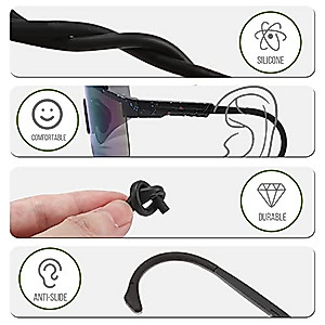 NICBOOY 3 Packs Rubber Earpiece For Sports Sunglasses, Replacement Ear Piece For Brand Sunglasses,  Anti-slip Silicone Earpiece Sports Sunglasses