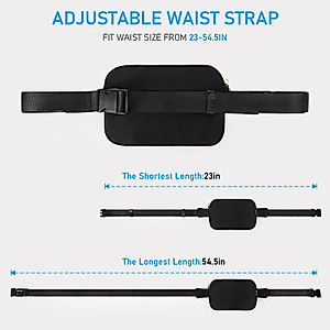 ZORFIN Fanny Packs for Women, Fashion Belt Bag with Two Main Pockets, Crossbody Bays for Travel Workout Outdoor Cycling Hiking (Black)