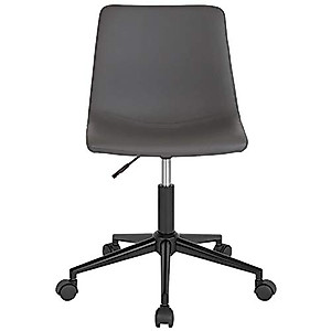 Flash Furniture Siena Home and Office Task Chair in Gray LeatherSoft