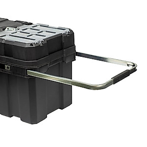 WILADU 24in Rolling Tool Box, Portable Black Resin Toolbox