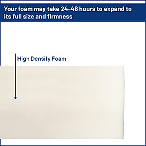 Greaton, 8-Inch Medium Firm Water-Resistance Foam Vinyl Mattress, Easy to Clean, Comfortable & Noise Free, 75" x 36", Blue