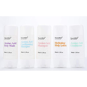 Travel Well Hotel Toiletries Amenities Travel Size Guest Shampoo 1.0 Fl Oz/30ml, Individually Wrapped 50 Bottles per Box