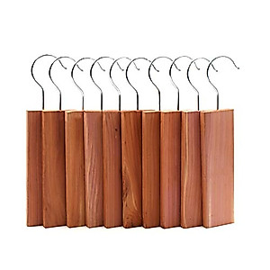 FunSpt 10 Pcs Cedar Blocks with Fragrance Odor 100% Nature Aromatic Red Ceder Blocks Cedar Planks
