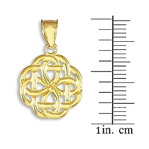 10k Gold Triquetra Celtic Trinity Charm Pendant