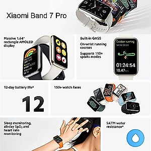 Xiaomi Band 7 Pro Smartwatch with GPS, Health & Fitness Activity Tracker, 1.64 inch AMOLED Touch Display