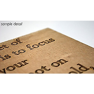 Mundus Souvenirs Nothing in This World can take The Place. Quote by Calvin Coolidge, Laser Engraved on Wooden Plaque - Size: 8"x10"