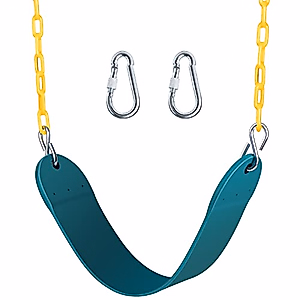 Highpro Swings Seats Heavy Duty with 65 Inches Chain Plastic Coated and 2 Hooks, Playground Swing Set Accessories Replacement, Support 250lb (Green)