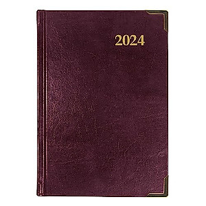 Brownline 2024 Executive Daily Planner, Appointment Book, 12 Months, January to December, Sewn Binding, 7.125" x 4.875", Trilingual, Assorted Colors (CBE504.ASX-24)