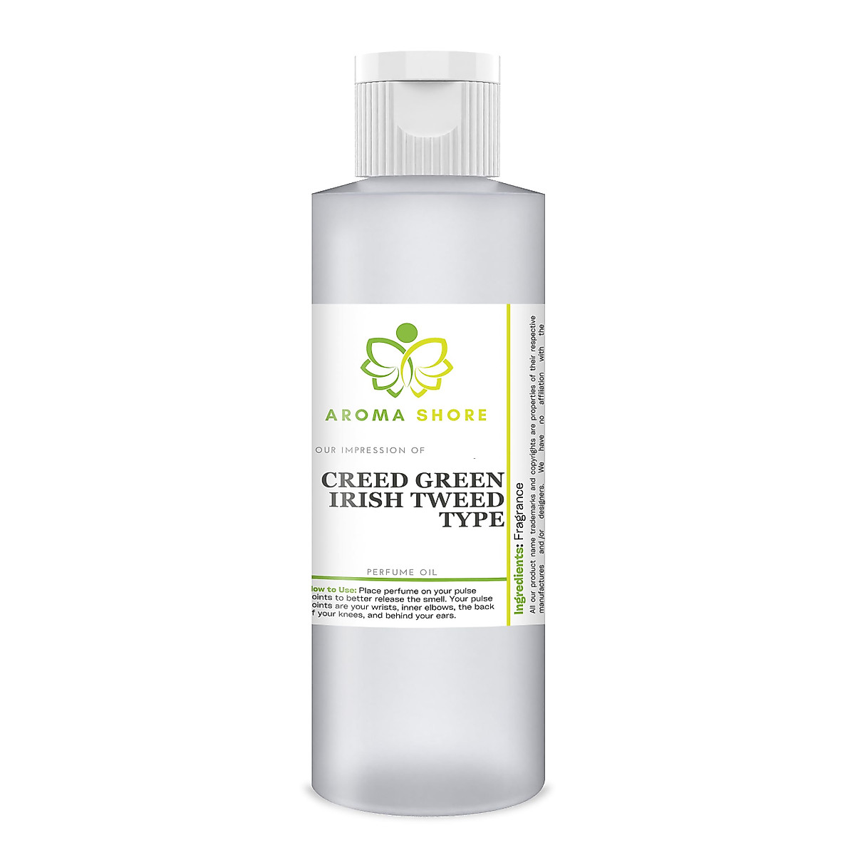 Aroma Shore Perfume Oil - Our Impression Of and compatible with Creed' Green Irish Tweed Type, 100% Pure Uncut Body Oil Our Interpretation, Perfume Body Oil