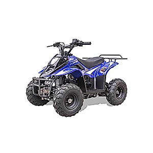 MotoTec Rex 110cc 4-Stroke Kids Gas ATV Blue 49x29x32"