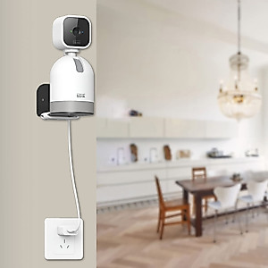 PUUUCI Wall Mount for Blink Mini Pan-Tilt Camera - Blink Mini Pan-Tilt Camera Black Stainless Steel Wall Mount Bracket/Holder for Home/Apartment/Office Indoor (1-Pack)