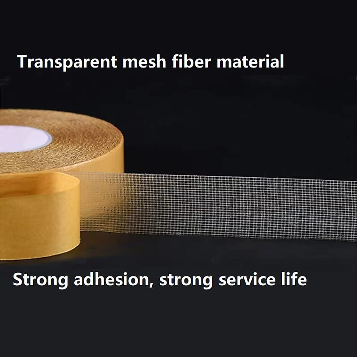 Hyuxinmy Double Sided Tape Heavy Duty Mounting Tape, Two Sided Thin Self Adhesive Tape High Tack, Universal Clear Removable Double Sided Tape with Fiberglass Mesh (0.79in-66ft)