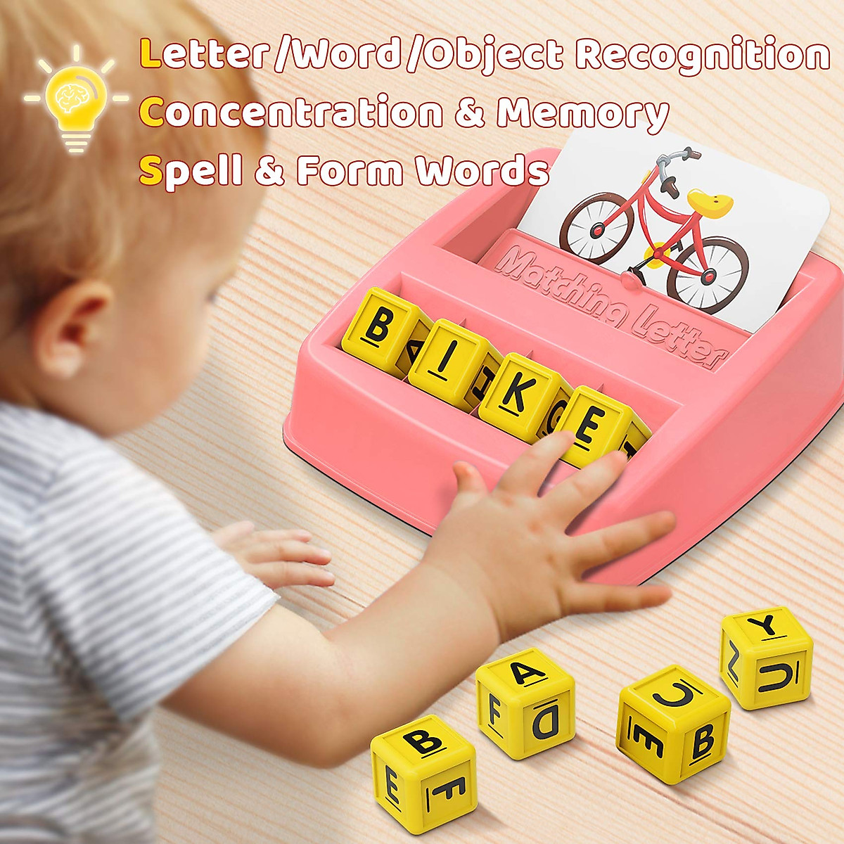 NARRIO Educational Toys for 3-5 Year Old Girls Gifts, Matching Letter Game Preschool ABC Learning Toys for Kids Ages 4-8 Years, Christmas Birthday Gifts for Toddler Toys Age 2-4