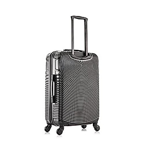 DUKAP INCEPTION Luggage with Spinner Wheels | Durable Lightweight Hardside Suitcase, Travel Bag with Handle and Trolley, 24-Inch Medium Checked Luggage | Black
